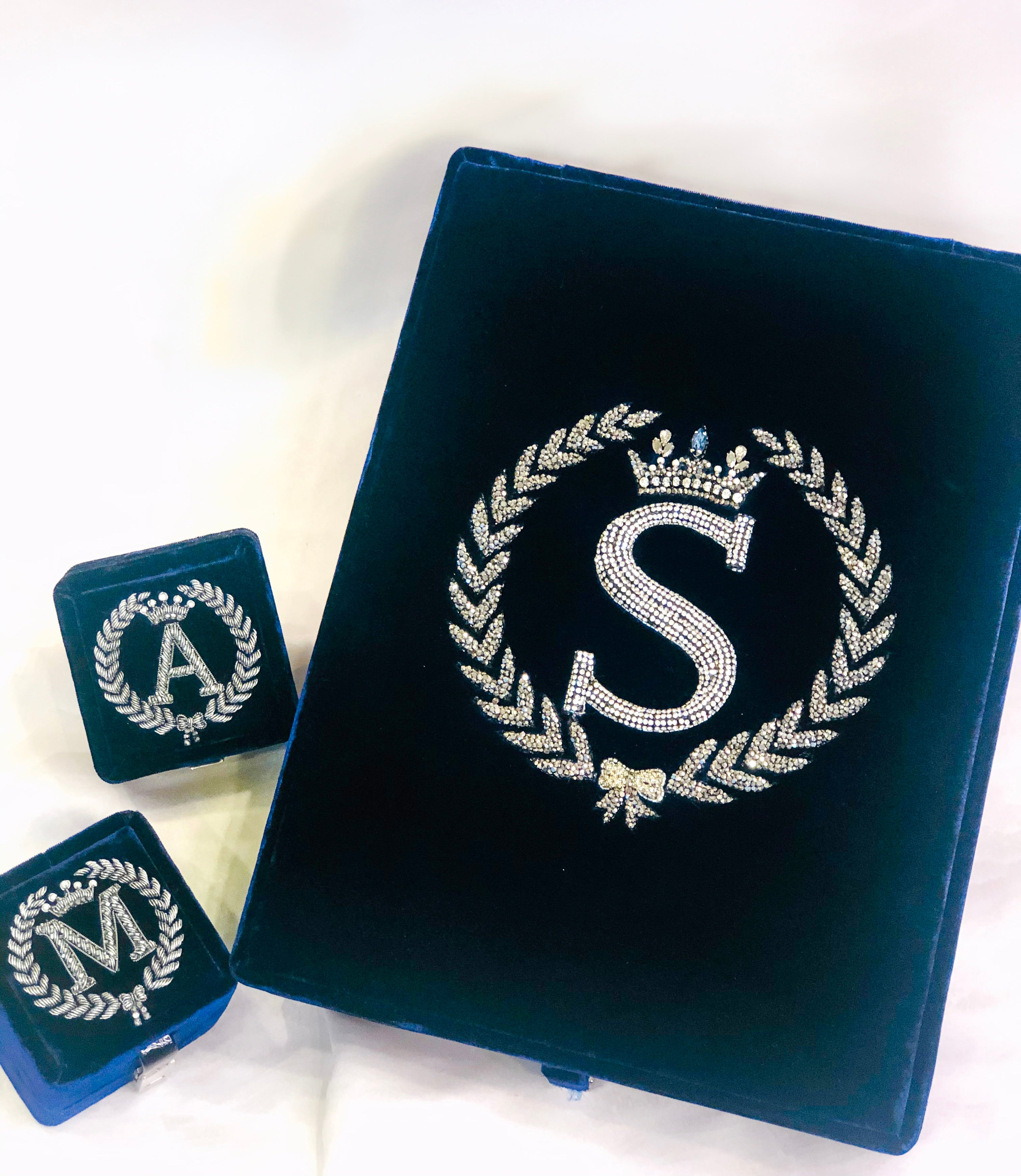 Initial monogrammed box – CrystazineStudio